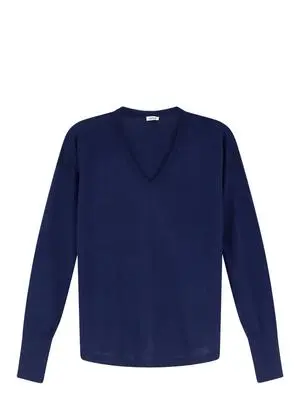 Aspesi Virgin Wool V-neck Sweater - Blue