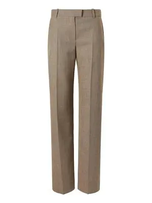 ALEXANDER MCQUEEN MCQUEEN Pleated Wool-Gabardine Straight-Leg Pants