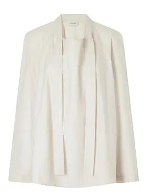 LEMAIRE LEMAIRE Ascot Cotton And Silk-Blend Shirt Neutrals