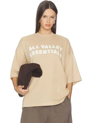 Fear Of God Fear Of God Essentials Merch Tee In Nude. Ginger