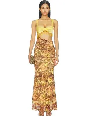 RUNAWAY THE LABEL Cutout Maxi Dress - Magnolia Mango