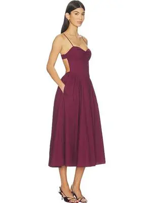 NIA Destene Midi Dress - Plum