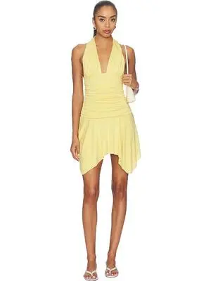 NIA Luca Halterneck Dress - Maize