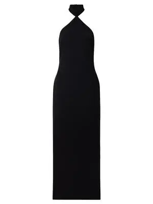 ILKYAZ OZEL Kailash Crepe Halterneck Gown - Black