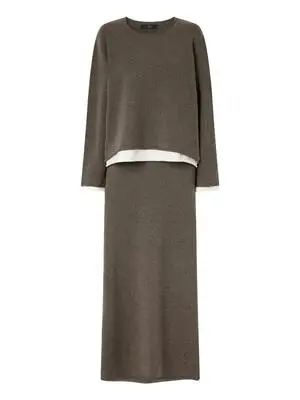 ARCH4 Arch4 Cashmere Sweater And Midi Skirt Set