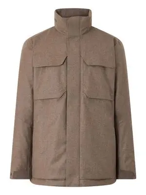 Sease Padded Wool And Cashmere-blend Jacket - Brown