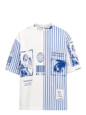 MYSIMPLICATED Blue / White Overthinking Ms Oversized T-shirt - Blue/white