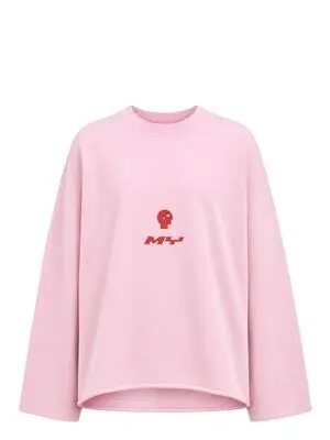 MYSIMPLICATED Oversized Crewneck Sweatshirt With Graphic Detail - Pink