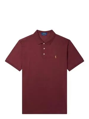 Polo Ralph Lauren Logo-embroidered Cotton-jersey Polo Shirt - Red