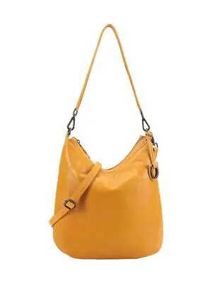 LLOYD BAKER Lilaia Washed Leather Hobo Bag - Yellow