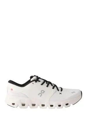 On X 5 Rubber-trimmed Mesh Sneakers - White