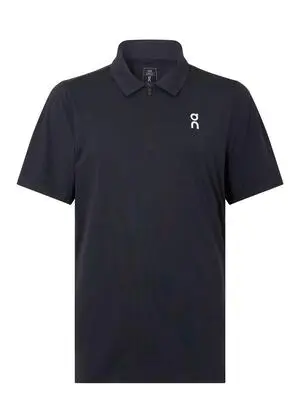 On Court Logo-printed Shell Polo Shirt - Black