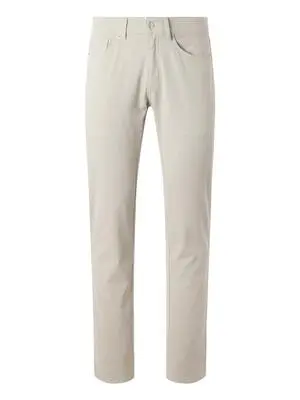 Peter Millar Crown Straight-leg Cotton-canvas Trousers - Gray