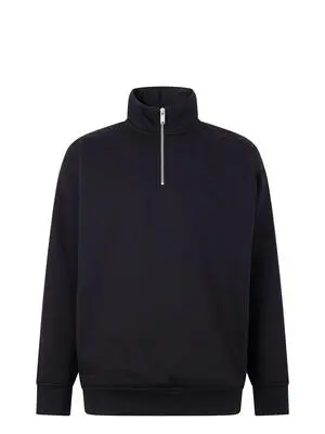 On Club Collective Logo-embroidered Cotton-blend Jersey Half-zip Sweater - Black