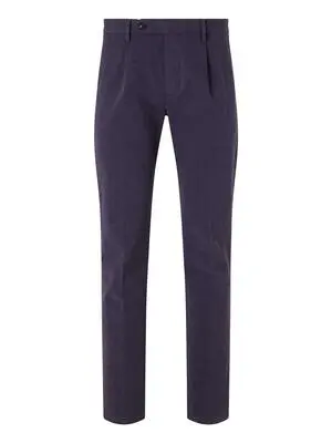 Massimo Alba MASSIMO ALBA Straight-Leg Cotton-Blend Trousers Navy
