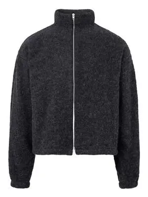 JIL SANDER Brushed Wool-blend Blouson Jacket - Blue