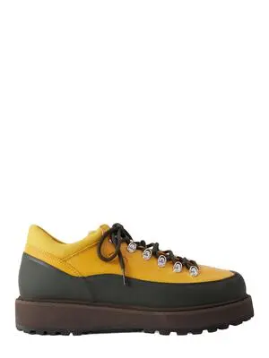 Diemme Cornaro Rubber-trimmed Leather Hiking Boots - Yellow