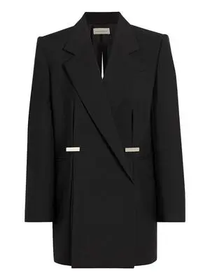 Alexander McQueen Embellished Wool & Mohair-blend Blazer - Black