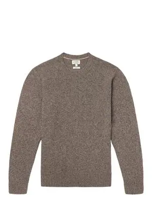 Hartford Wool Crewneck Pullover - Brown