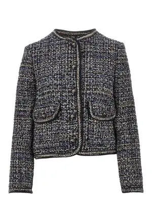 Etro Wool-blend Tweed Jacket - Blue