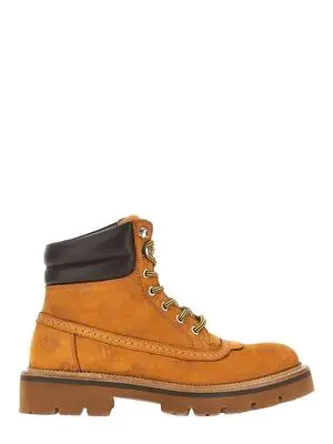Dsquared2 Monogram" Nubuck Leather Lace-up Boots - Brown