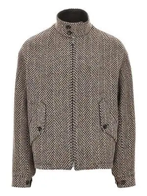 EMPORIO ARMANI EMPORIO ARMANI Knitted Blouson With Chevron Motif