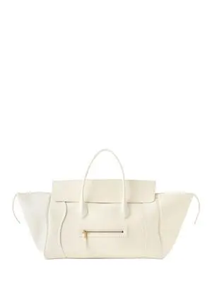 Celine Large Full-grain Leather Weekend Bag - White