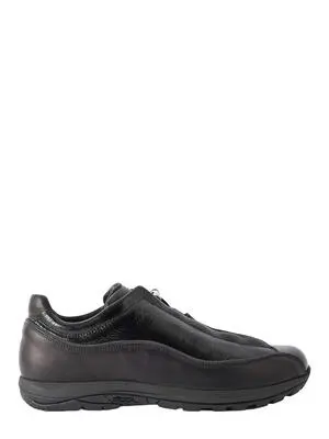 Diemme Licata Textured-leather Sneakers - Black