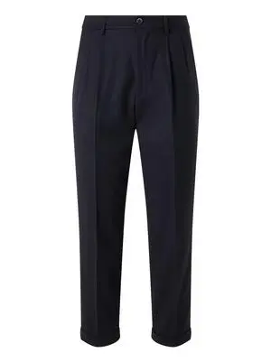 Barena Venezia Tailored Wool-flannel Suit Trousers - Blue