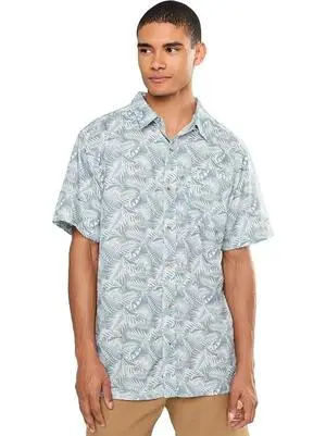 Columbia Pfg Super Slack Tide Camp Shirt Men's Clothing Dockside Blue Roosters Blue