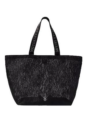 Victoria's Secret Lace Tote Bag - Black