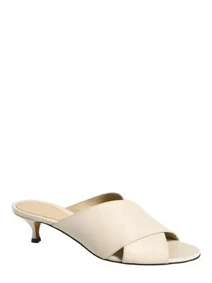 Le Monde Beryl Luca Kitten Heel Slide Sandal - Ivory