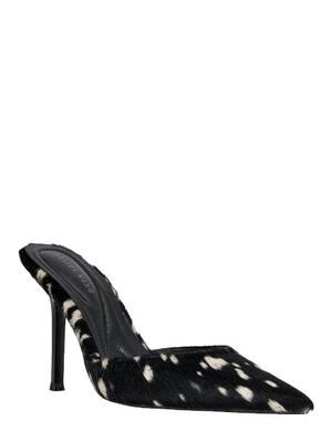 AZALEA WANG Cambie Calf Hair Mule - Black Multi