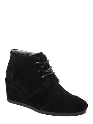Toms Desert Lace-up Wedge Bootie - Black