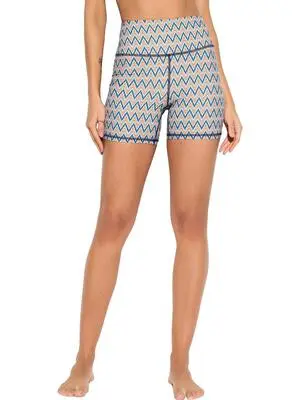 Spiritual Gangster Mystic Trail High Waist Bike Shorts - Amethyst/multi