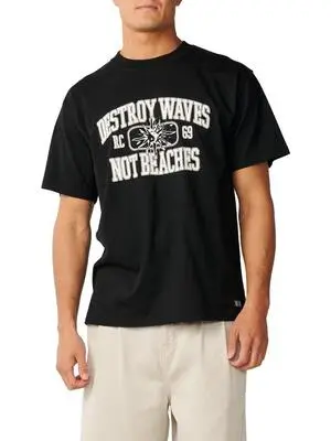 Rip Curl Disorder Destroy Cotton Graphic T-shirt - Black