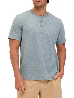 THREADS 4 THOUGHT Carlos Short Sleeve Henley - Peacock