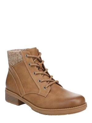 Dr. Scholl'S Dr. Scholl's Daphne Bootie With Knit Collar Tan