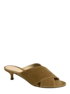 Le Monde Beryl Luca Kitten Heel Slide Sandal - Brown
