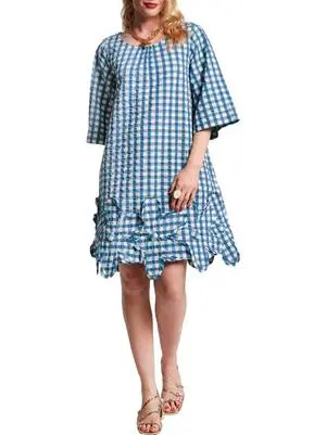 FRANCES VALENTINE Zennia Gingham Mini Dress - Blue/white