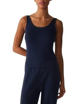 PETITE PLUME Petite Plume Pointelle Cotton Tank Top