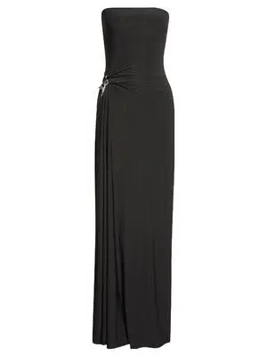 GRACE LING Strapless Maxi Dress With Sculptural Charms - Black