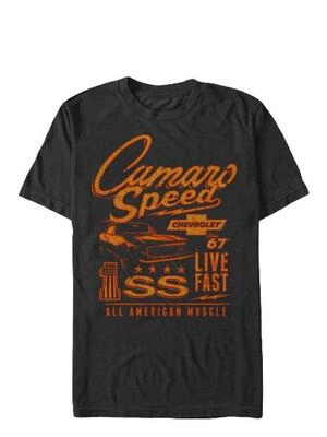 GENERAL MOTORS Camaro Live Fast Graphic T-shirt - Black