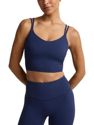 Beyond Yoga In The Zone Performance Cropped Tank - Deep Ocean