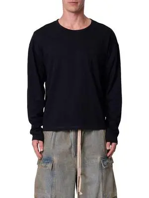 Mnml Slouchy Long Sleeve Pocket T-shirt Black