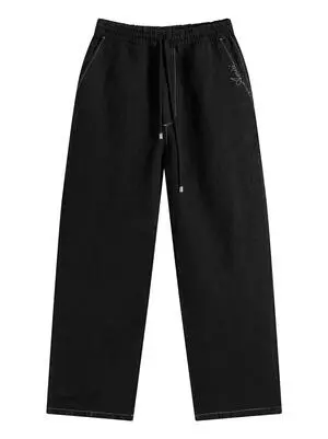Amiri Script Linen Trousers - Black