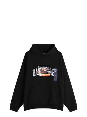 Balenciaga Regular Fit Hoodie - Black