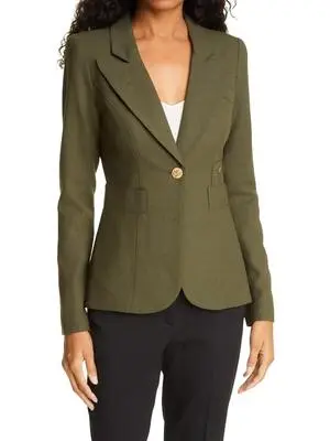 Smythe Classic Duchess Blazer With Cutout Vent - Army