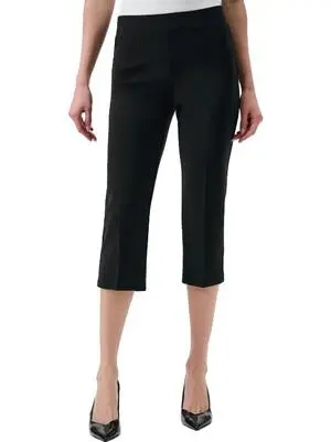 Joseph Ribkoff Classic Capri Pants With Slits - Black