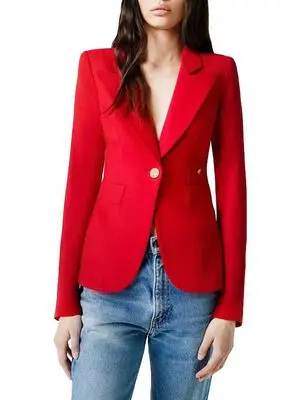 Smythe Classic Duchess Wool Blazer - Red